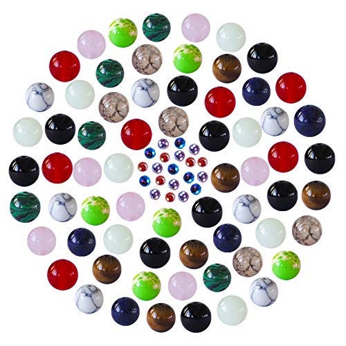 Fishdown 290 Pcs Mixed Stone Beads for Jewelry Making Kit, Crystal Beads Set Chakra Healing Beads, Loose Beading Gemstone Beads Wooden Beads Assortment for Bracelets Necklace Making DIY Kit