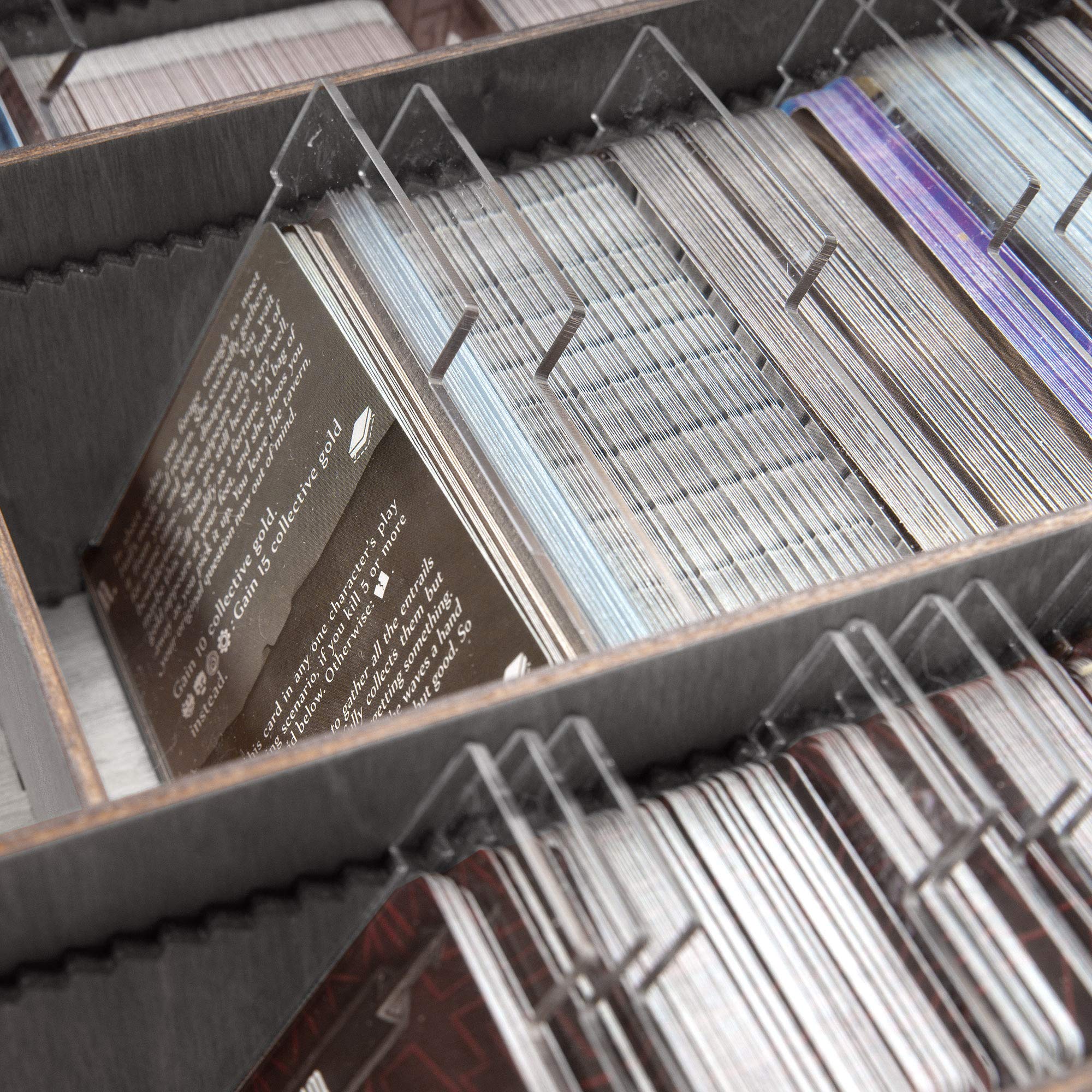 SMONEX Wooden Organizer Compatible with Gloomhaven Board Game - Box Suitable for Storage All Gloomhaven Expansions - Insert and Storage Suitable for Gloomhaven (Gray)