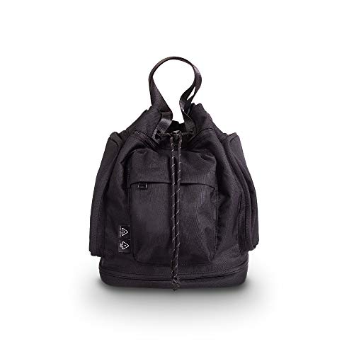 Doughnut Nomad Series Pyramid 13L 2-in-1 Hanging Toiletry Travel Girls Lightweight Casual Daypacks Bag Backpack (Black)