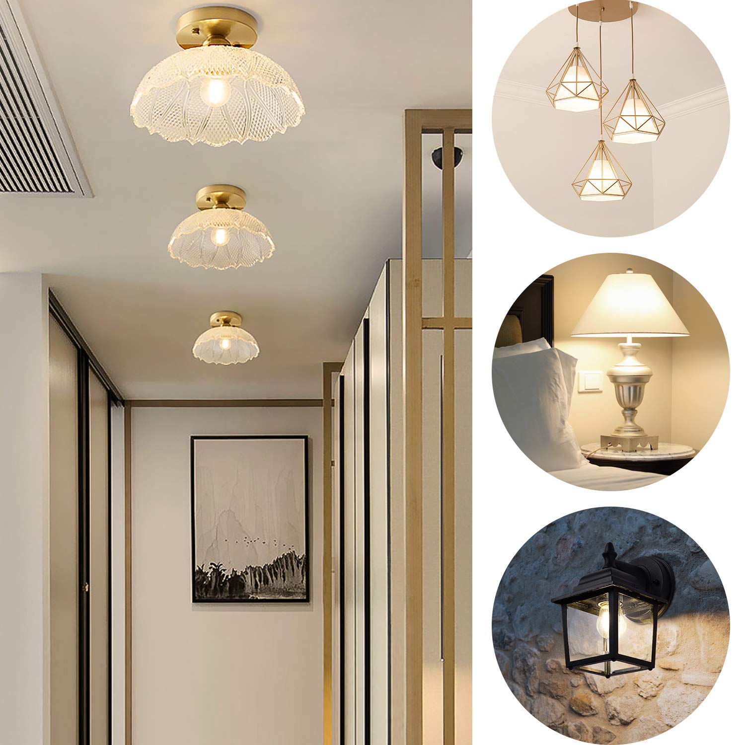 Boncoo A19 LED Edison Bulb Dimmable 6W LED Filament Light Bulbs 60W Incandescent Equivalent Led Vintage Bulb 3000K Soft White 620LM E26 Medium Base Clear Glass for Home, Office, 6 Pack