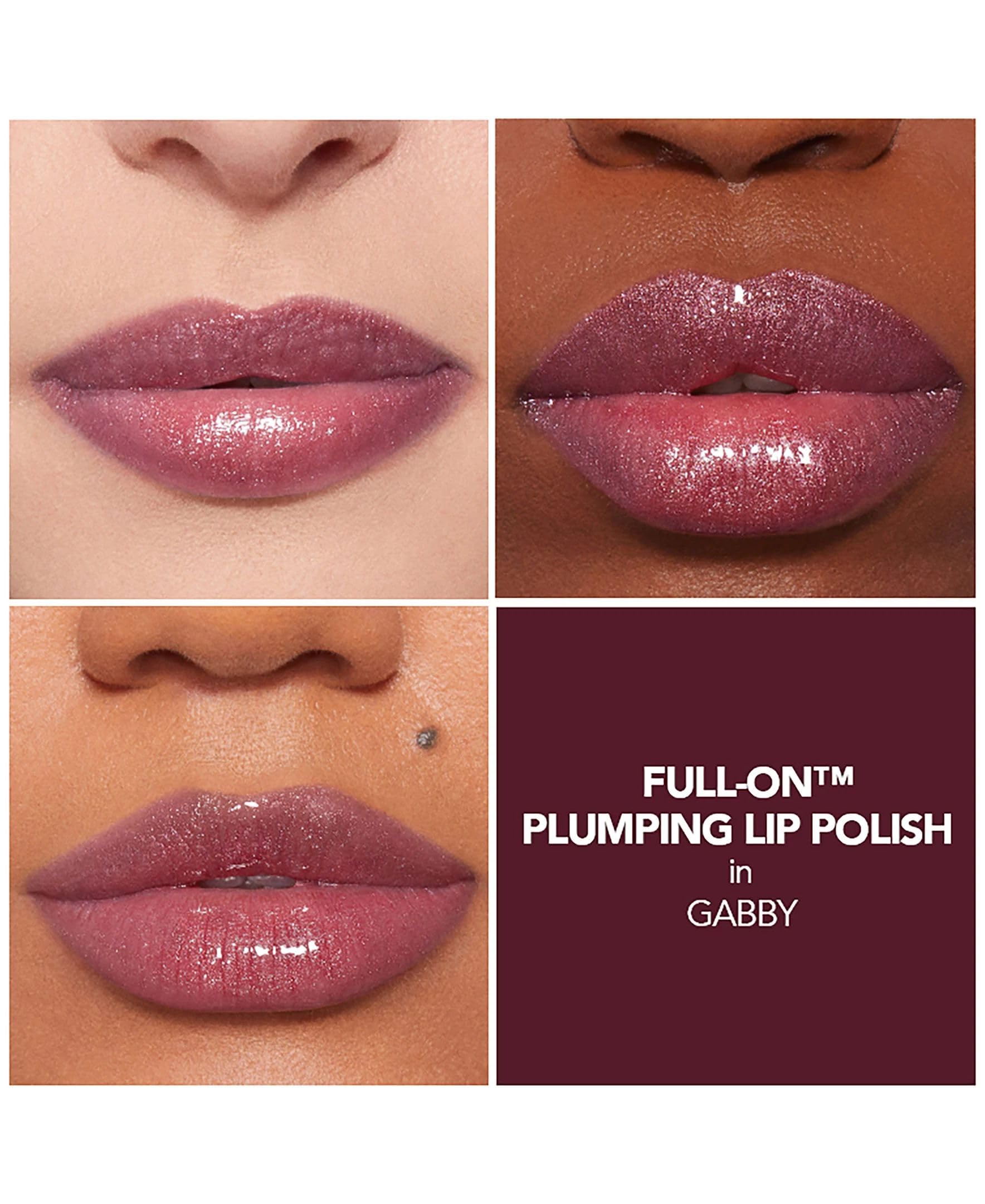 Buxom Full-On Plumping Lip Polish, Tinted Lip Plumper Gloss, Plumping Formula with Peptides & Vitamin E, Moisturizing Lip Plumping Gloss, Reds, Mauves & Reds