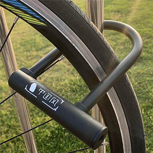 Bicycle Lock Bicycle U Lock Anti-Theft Road Mountain Bike Motorcycle Lock Bicycle Accessories Steel Cable Security Locks-Black Set Bike Lock (Color : Cable Lock) (Color : Update Black U Lock)