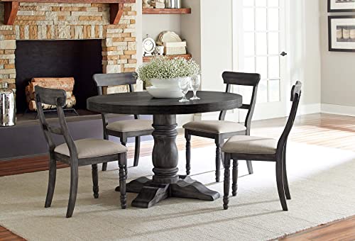 Progressive Furniture Muse Round Dining Table, 48" W x 48" D x 30" H, Weathered Pepper