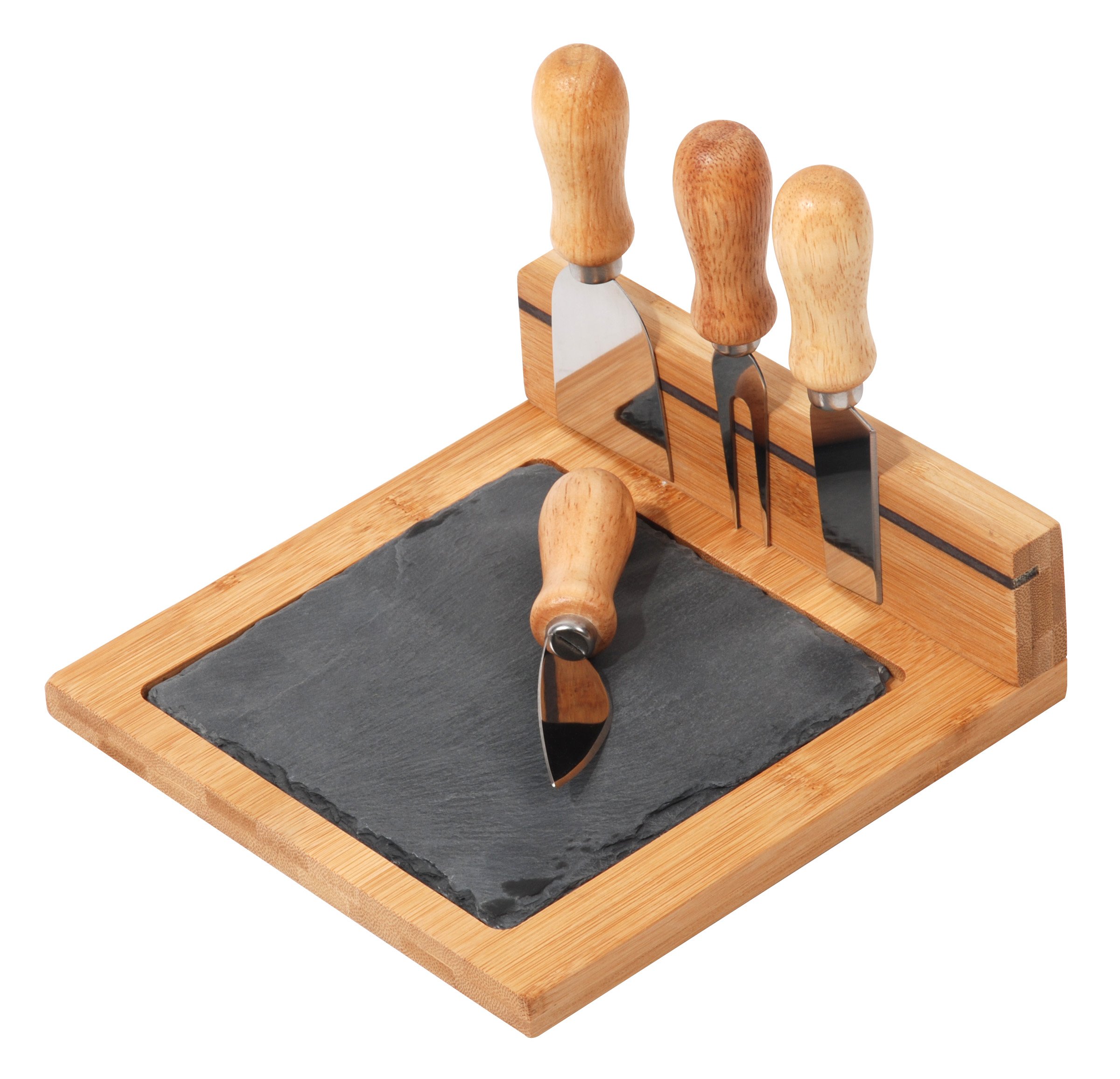 Chef's Basics Select Slate Cheese Board, 6 Piece Set, Multicolor