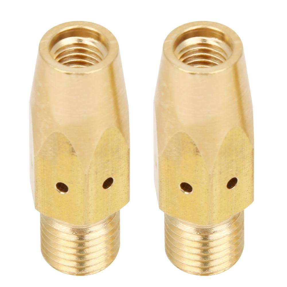 Brass Contact Tip Adapter,169728 Welding Gun MIG Gas Diffuser Replacement Part,for Miller M-25/M-40 and for Hobart MIG(5PCS)