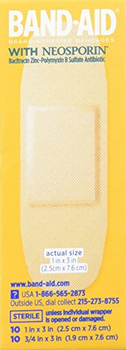 BAND-AID with Neosporin Bandages Assorted Sizes 20 Each (Pack of 2)