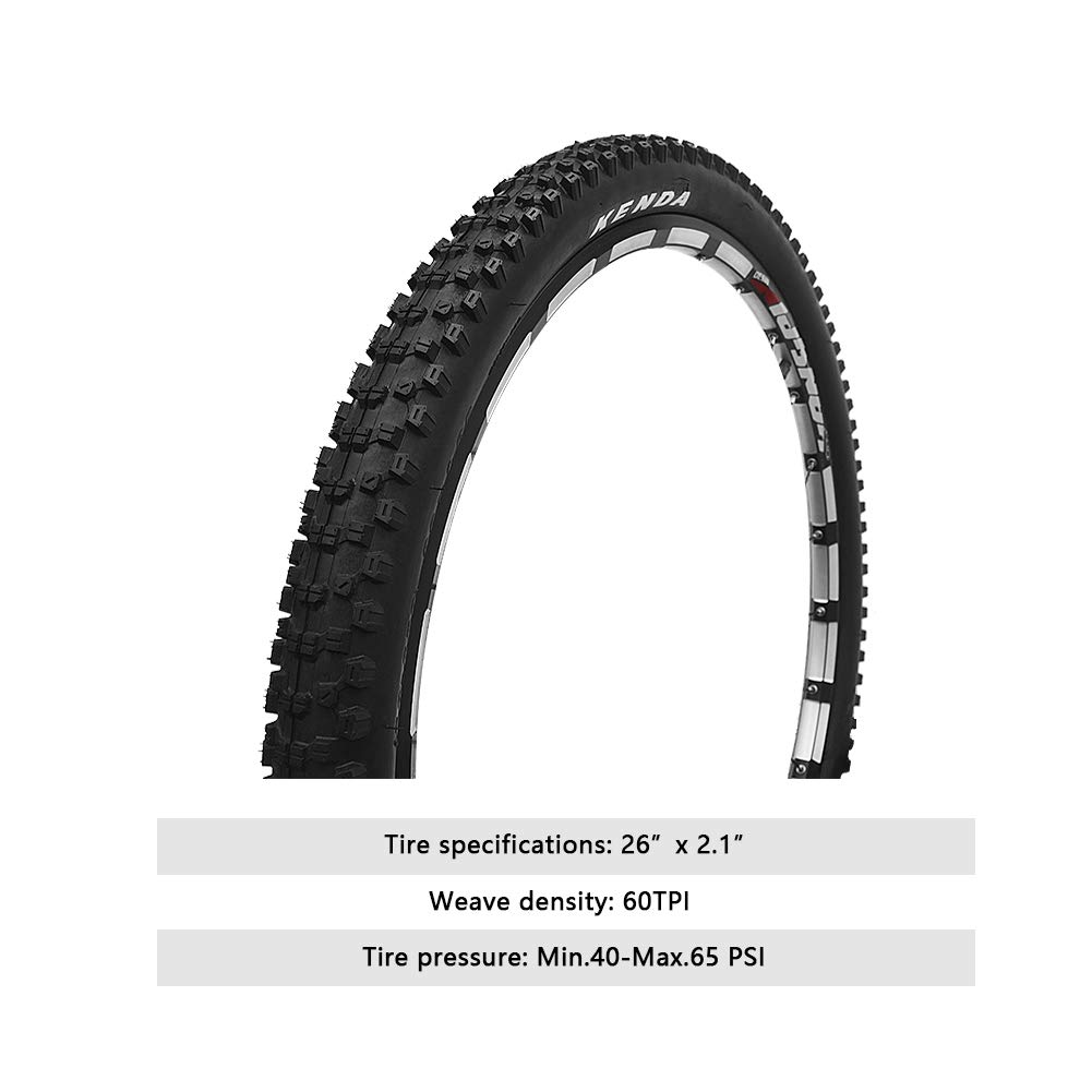 Bibike 26x2.1 Mountain Bike Tire 60TPI Foldable Puncture-Proof MTB Bike Tire