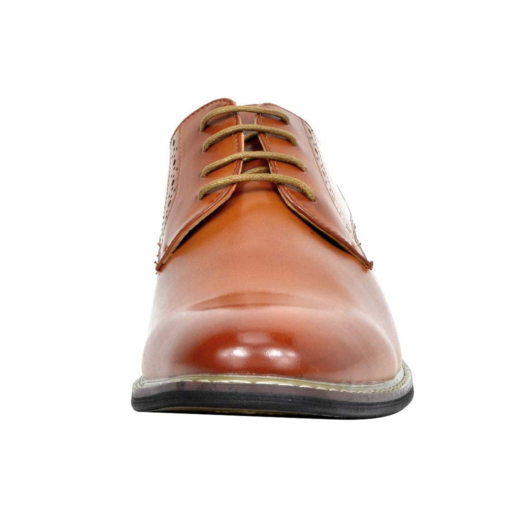 Bruno Marc Men's Classic Dress Oxfords Business Derby Shoes,PRINCEWIDE-16,Brown,14 W US