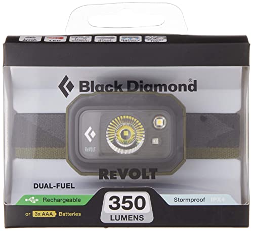 Black Diamond Unisex's Revolt 350 HEADLAMP, Dark Olive, All