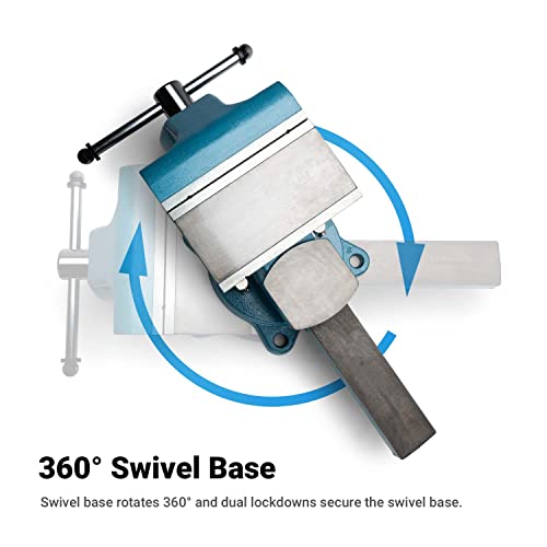 Capri Tools 8 in. Reversible Bench Vise, 8 in. Jaw Width, 8.3 in. & 12.2 in. Jaw Opening