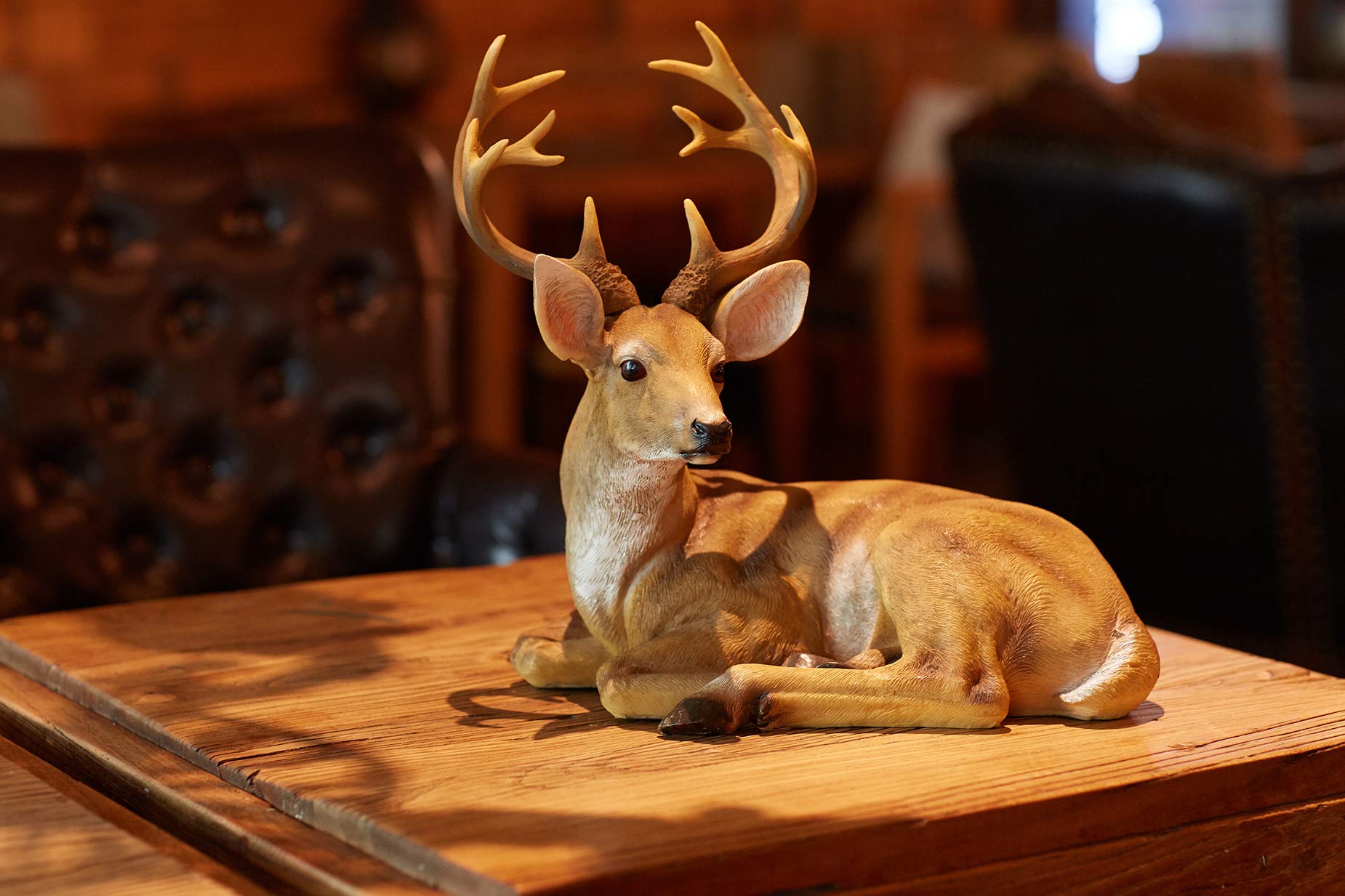 JHVYF Resin Deer Statue Home Office Decor Animal Figurine Decorations Lawn Decor Garden Sculpture -20" H Standing Deer + 14" Standing Doe