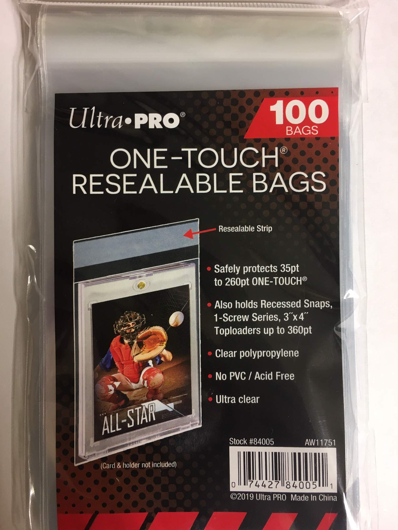 Bundle of 300 Ultra Pro Team Bags (100) Graded Card Sleeves (100) One Touch Bags (100) New in The Pack Y_AB