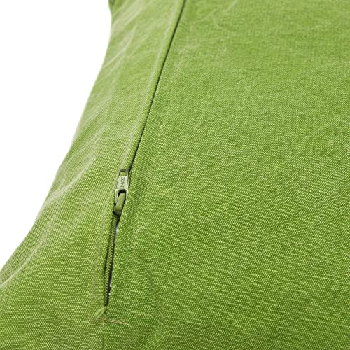 Creative Co-Op Cotton Canvas Printed Embroidery Pillow, 20" L x 20" W x 2" H, Multicolor
