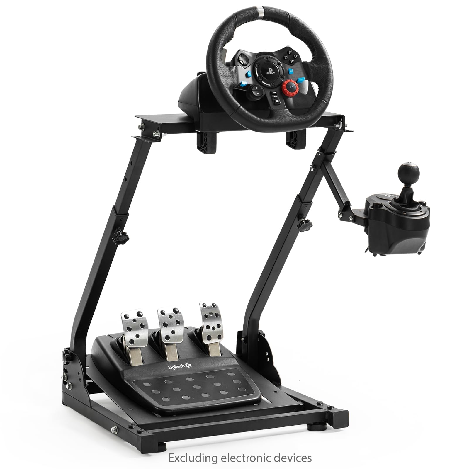 Hottoby Racing simulator cockpit Steering Wheel Stand Foldable&Multi-level Adjustable Fit for Logitech/Thrustmaster G25,G27,G29,G920,G923&T150,T248,T300 Gaming Simulator Cockpit,No Wheel Pedals