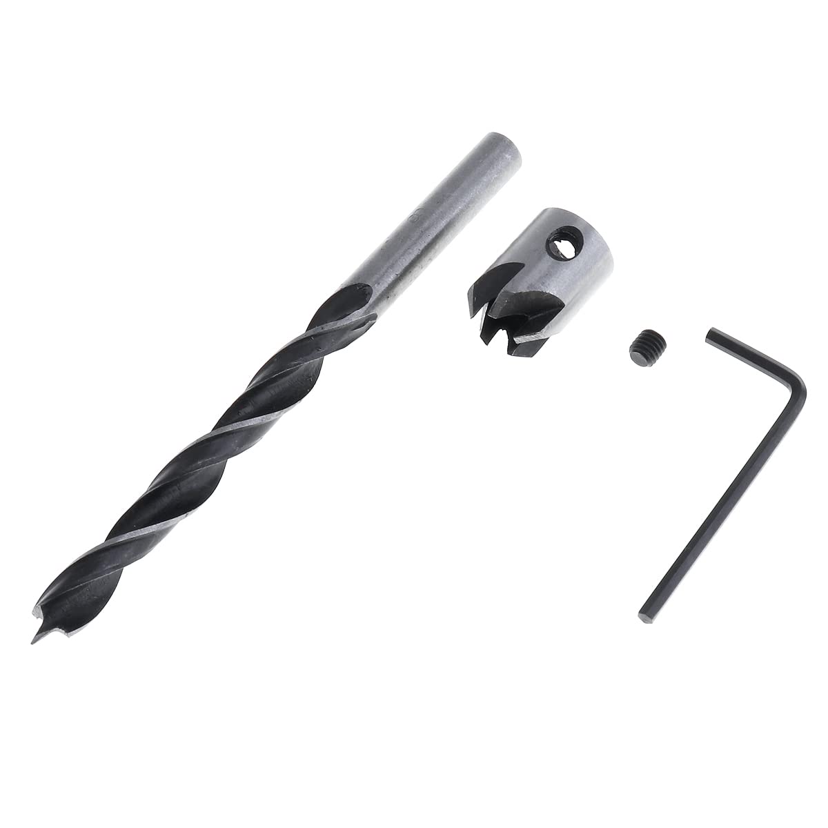 CLAHJQX Countersink Drill Bit Set, 7pcs 3-10mm HSS 5 Flute Round Handle Woodworking Chamfer Woodworking Drill Hole Drilling