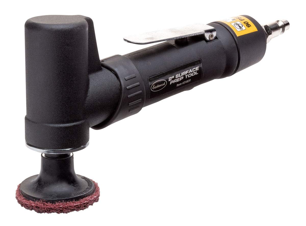 Eastwood 2 in. Surface Prep Tool Air Pneumatic Orbital Sander Disc Grinder Polisher 90 Degree Right Angle Angled Head
