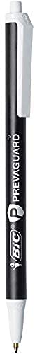 BIC PrevaGuard Clic Stic Ballpoint Pen Contains Built-in Protection On the Pen To Suppress Growth, Black, 60-Count (2 PACK)