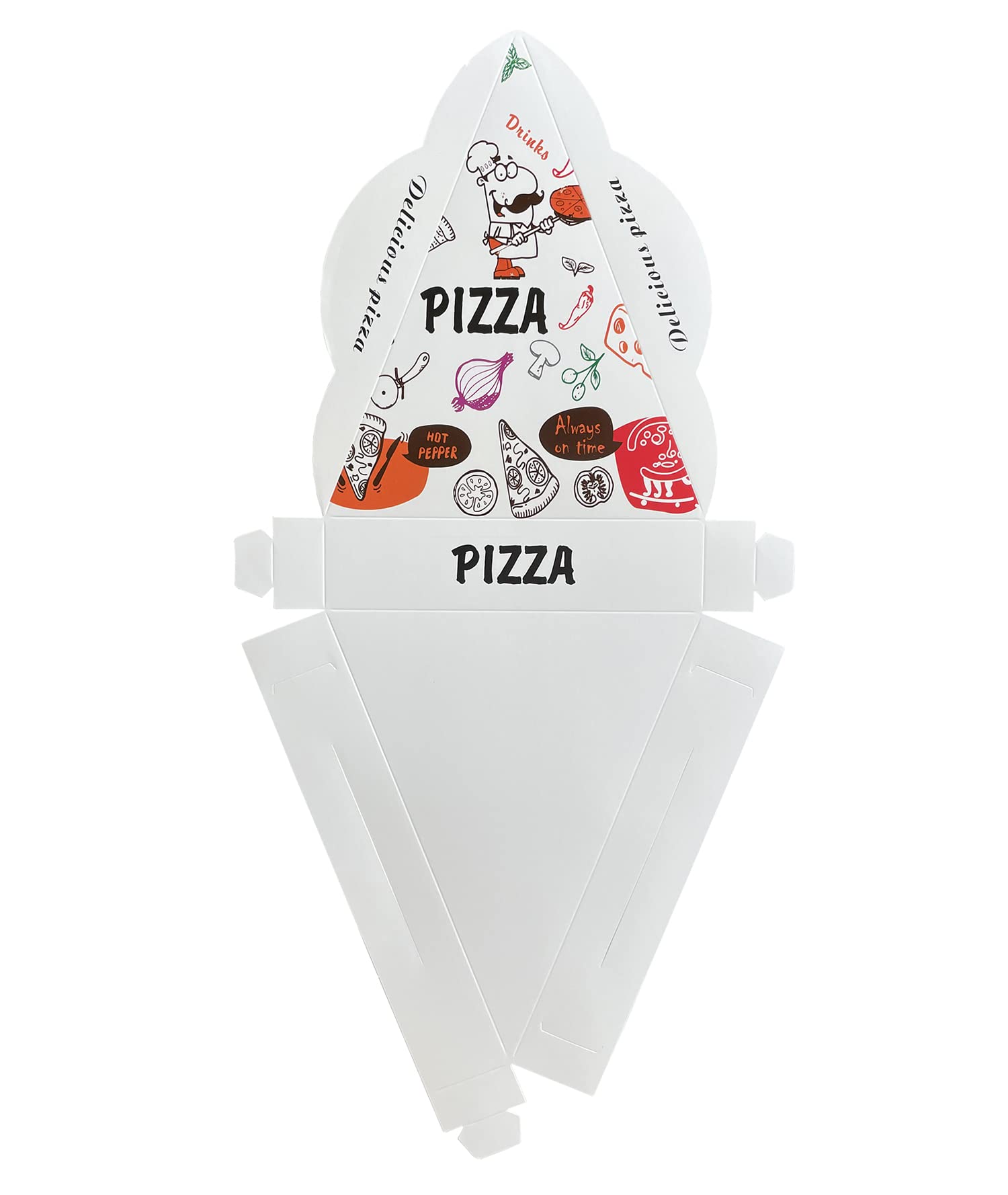 Caixa de pizza, caixa de embalagem de pizza de peça única, resistente a óleo, reciclável, o pacote inclui 20 caixas revestidas de argila branca e 20 forros, 9-1/4 "L x 7-1/4" W x 1-3 /4 "H