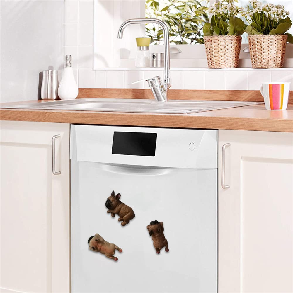 CHOP MALL Dog Fridge Magnets French Bulldog Refrigerator Magnets Gift for Birthday Valentine's Day Monther's Day