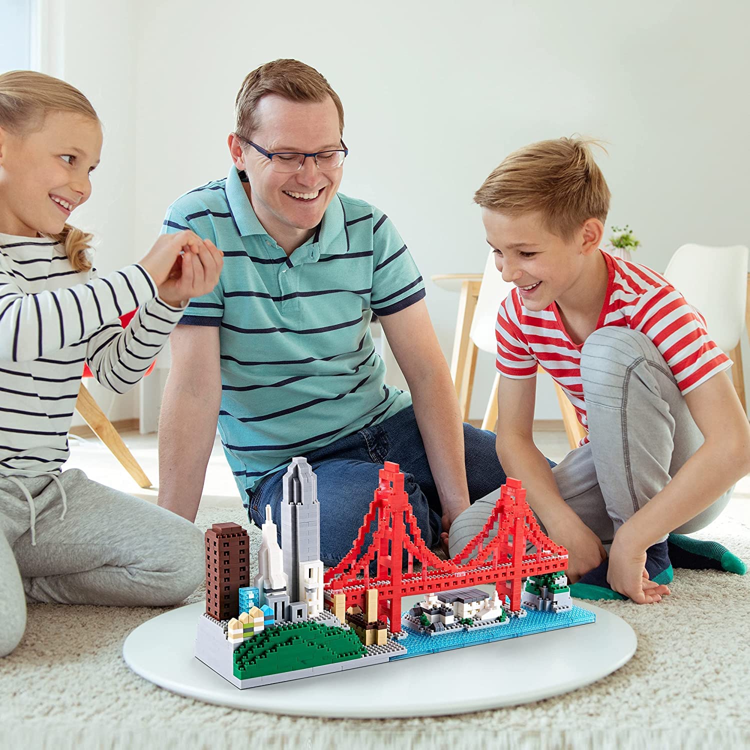 BIDIUTOY Architecture Skyline Collection, San Francisco Building Sets, San Francisco Architectural Landmarks Model Kit, Bricks Toys-with 1610 Pieces Micro Mini Blocks