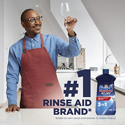 Finish Jet-Dry Rinse Aid, Dishwasher Rinse Agent & Drying Agent, 8.45 Fl Oz (Packaging May Vary)
