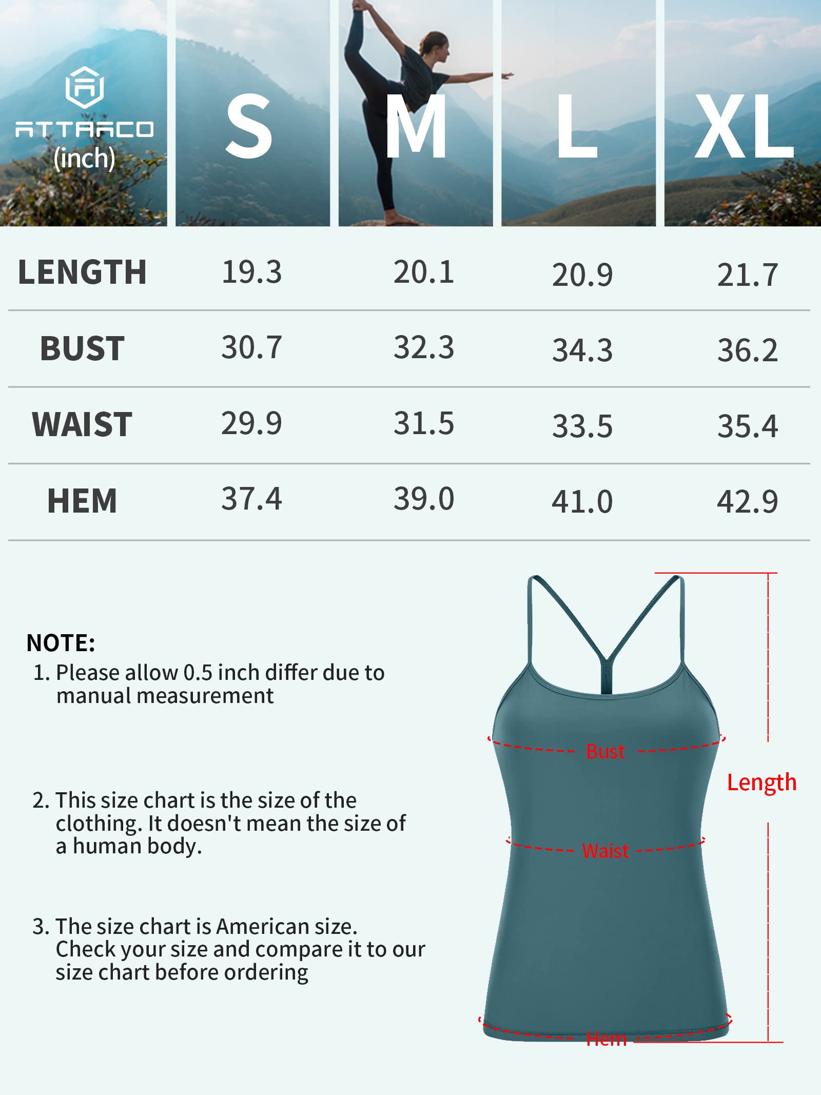ATTRACO Women's Workout Tank Tops Crewneck Racerback Sleeveless Athletic Tops with Bras Grey M