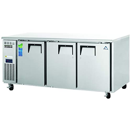 Everest Refrigeration ETR3 71-1/8' Three Section Side Mount Undercounter Refrigerator, 22-Cubic Feet, NSF