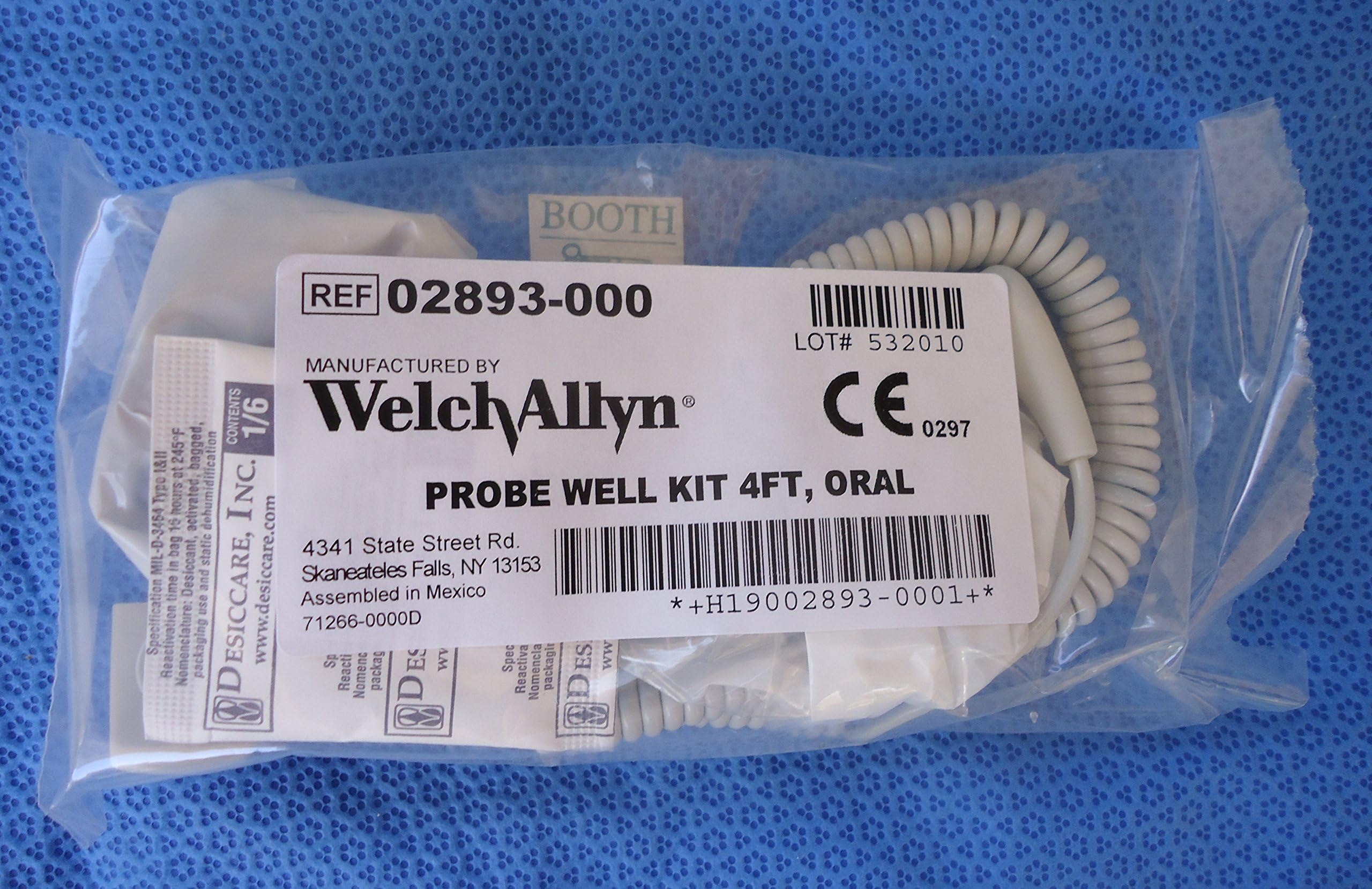 Welch Allyn 02893-000 Probe for SureTemp Model 690, Oral with Well