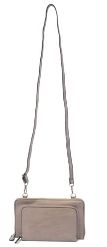 Joy Susan Women’s Brushed Mini Convertible Zip Around Wristlet