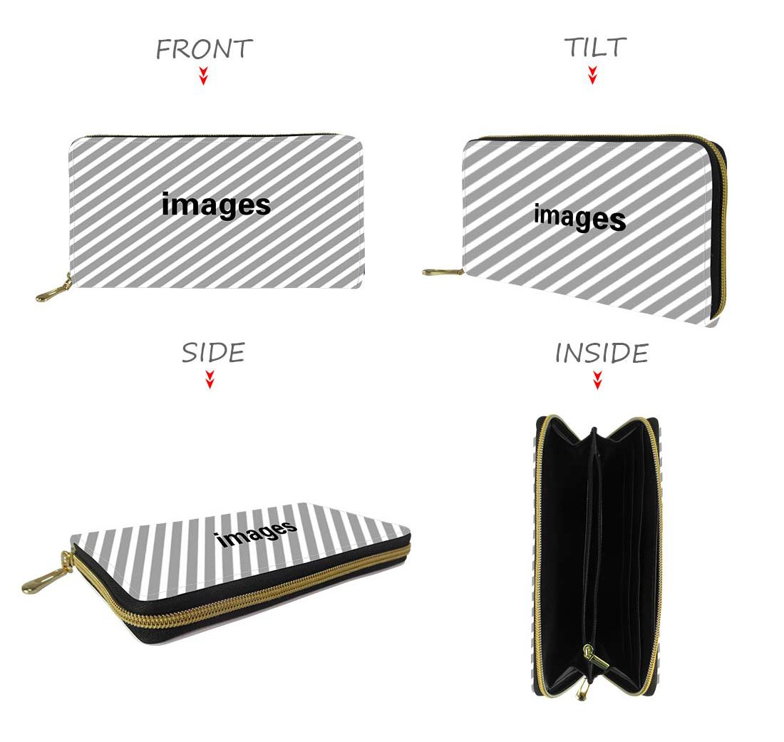 Mumeson Cactus Print Women Leather RFID Slim Wallet Personalized Clutch Purse Organizer