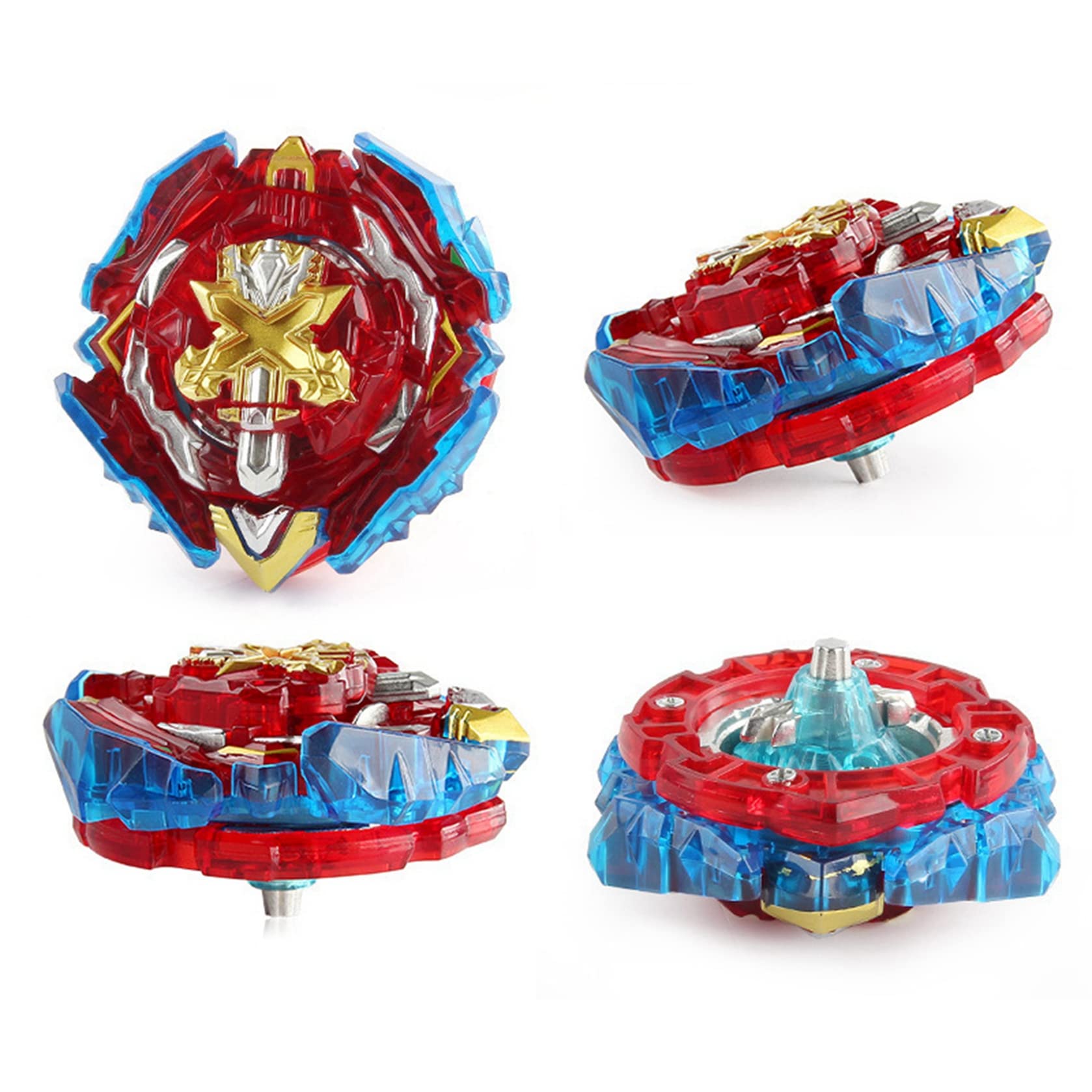 Battling Top Metal Master Fusion Gyro Starter BU B-200 Xiphoid Xcalibur Xanthus Sword'-1 Booster & Battle Left/Right Spin Sparking Burst Bey Wire Ripcord LR Launcher + Launcher Grip (B-200)