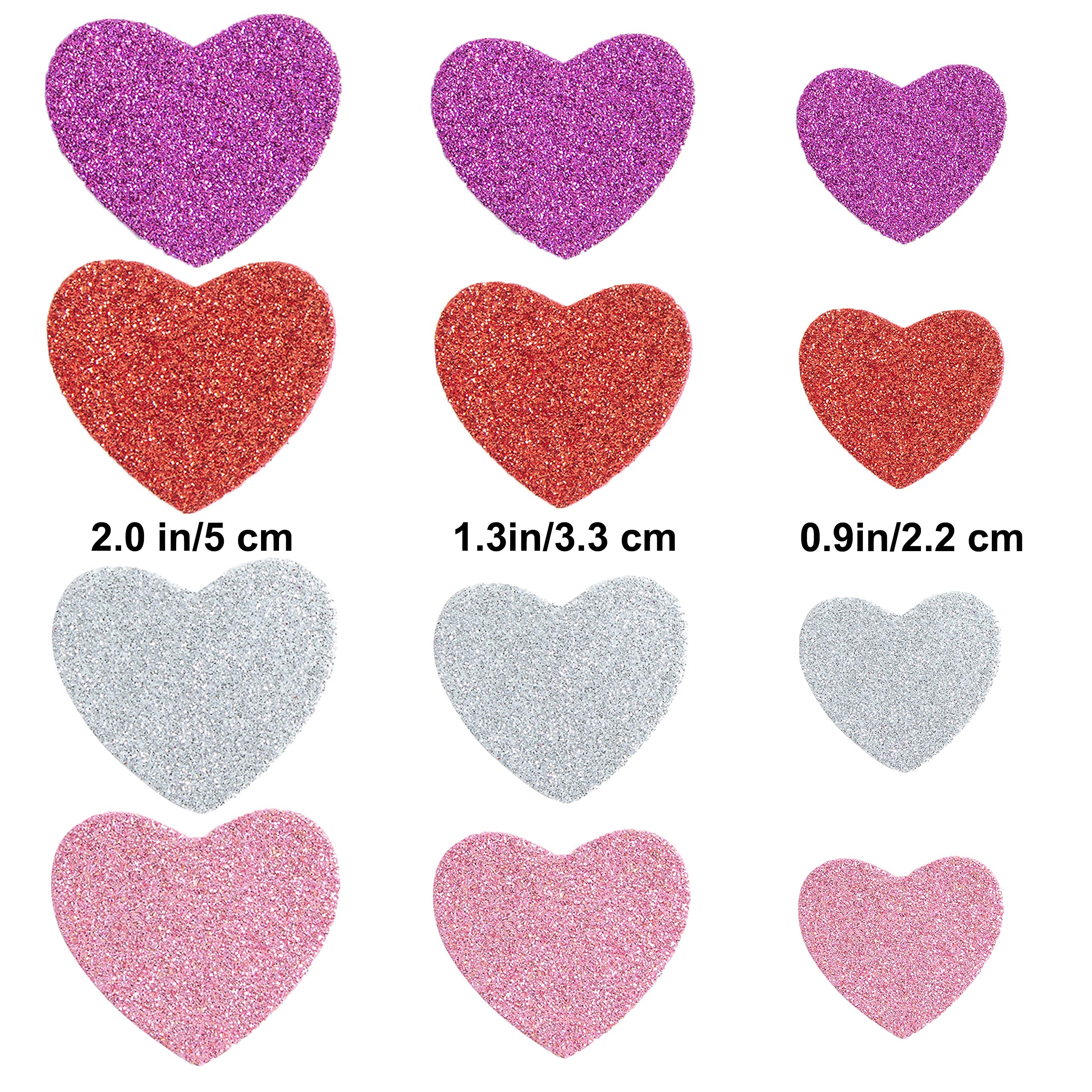 JOYIN 126+ Pcs Valentines Day Craft Gift Set with 100 Heart Doilies, 24 Pcs Foam Hearts & 2 Bags of Foam Heart Stickers for Kids, Tableware Decoration, Home Activitie, Kitchen Disposable Table Doilies