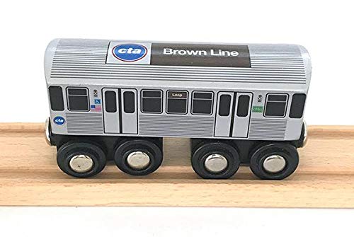 Munipals MP03-11BN CTA Chicago 'L': Brown Line The Loop Wooden Train Car
