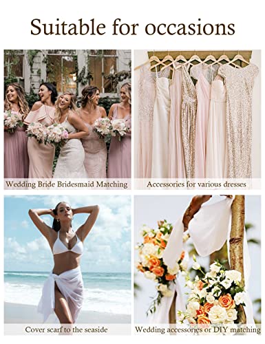 BEAUTELICATE Chiffon Shawl Bridal Bridesmaid Summer Travel Shot Beach Scarf Evening Party Wraps Wedding Stole