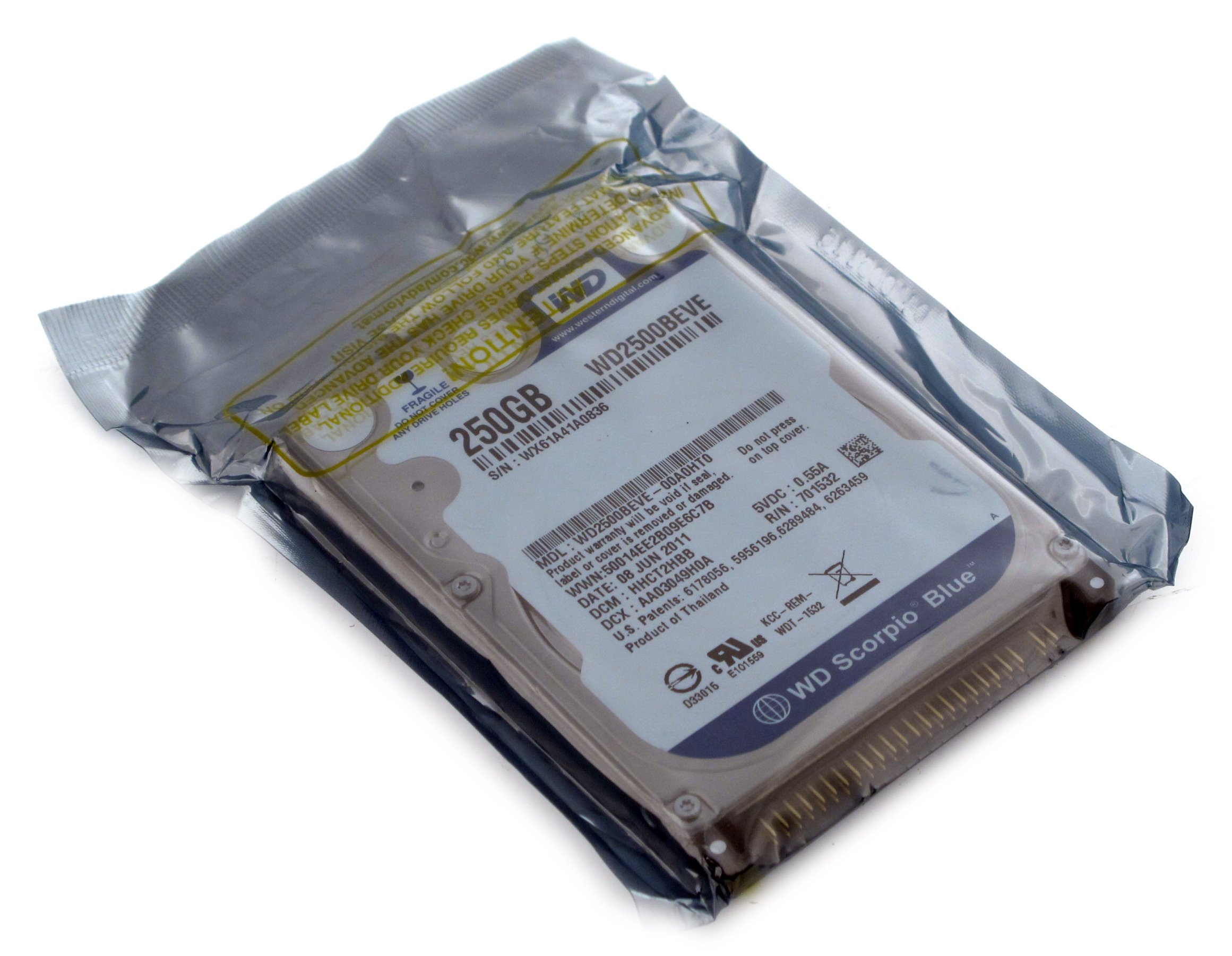 Western Digital Scorpio Blue WD2500BEVE Hard Drive - 250GB - 5400rpm - Internal