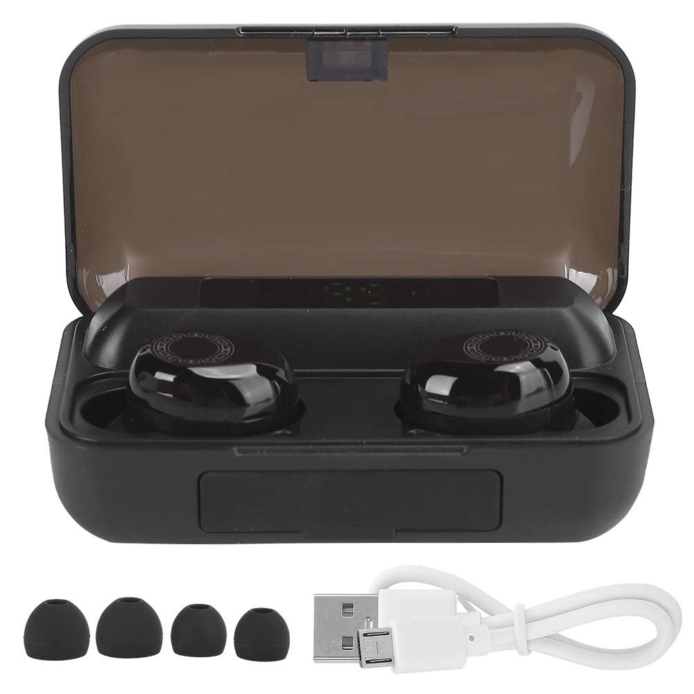 Bluetooth5.0 Earbuds, Upgrade Dust Plug Wireless Bluetooth Earbuds, Wireless InEar Earphones, Gaming Fitness for Music Hearing(S12 Black)