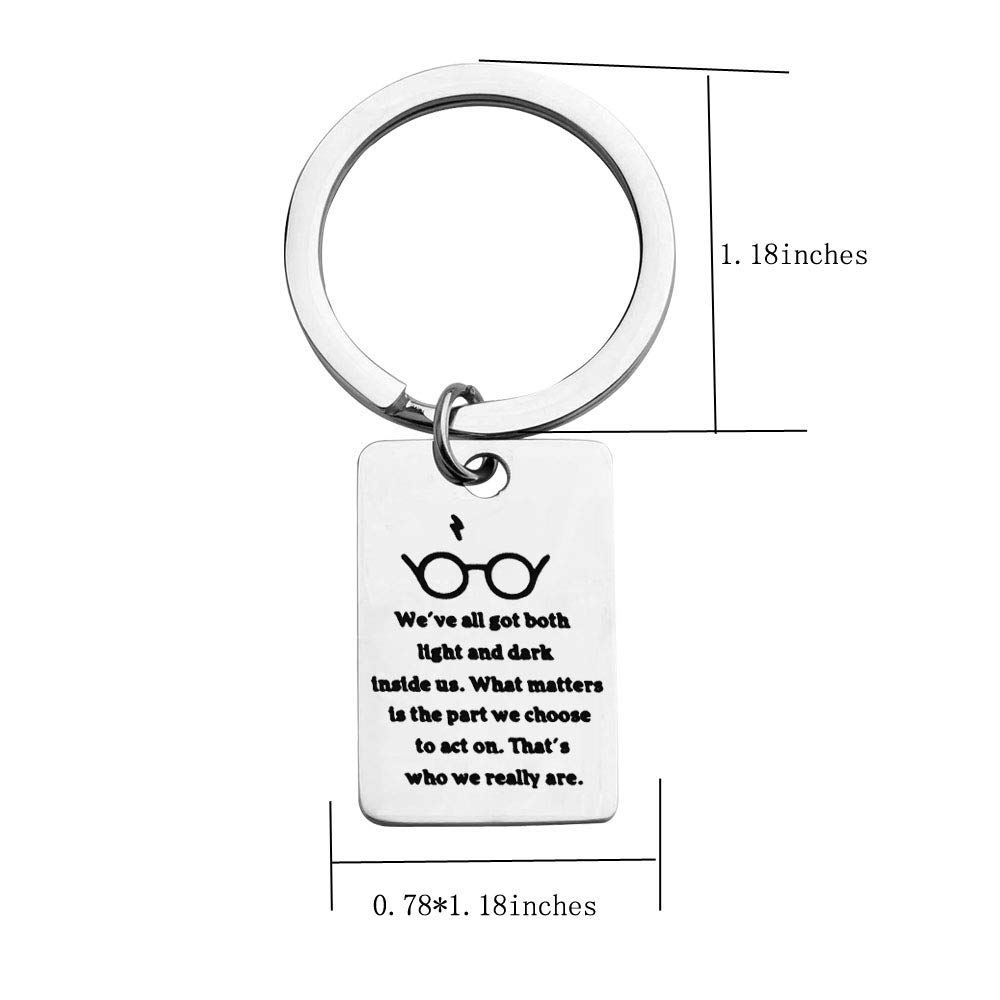 Book Lover Quote Keychain Inspirational Keychain Gift What matters is the part we choose to act on (keychainS)