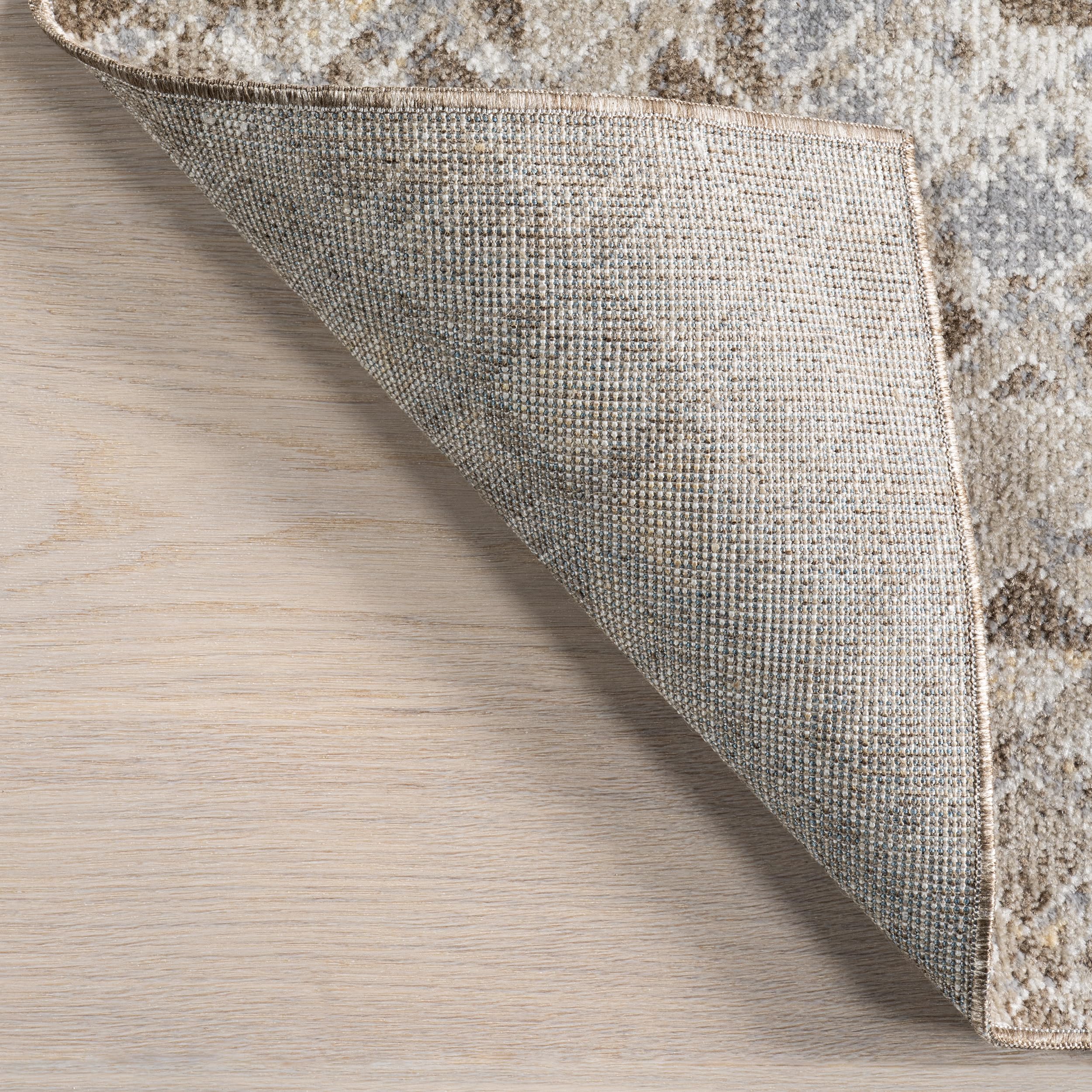 nuLOOM Carley Geometric 7x9 Machine Washable Area Rug for Living Room Bedroom Dining Room Kitchen, Beige/Ivory