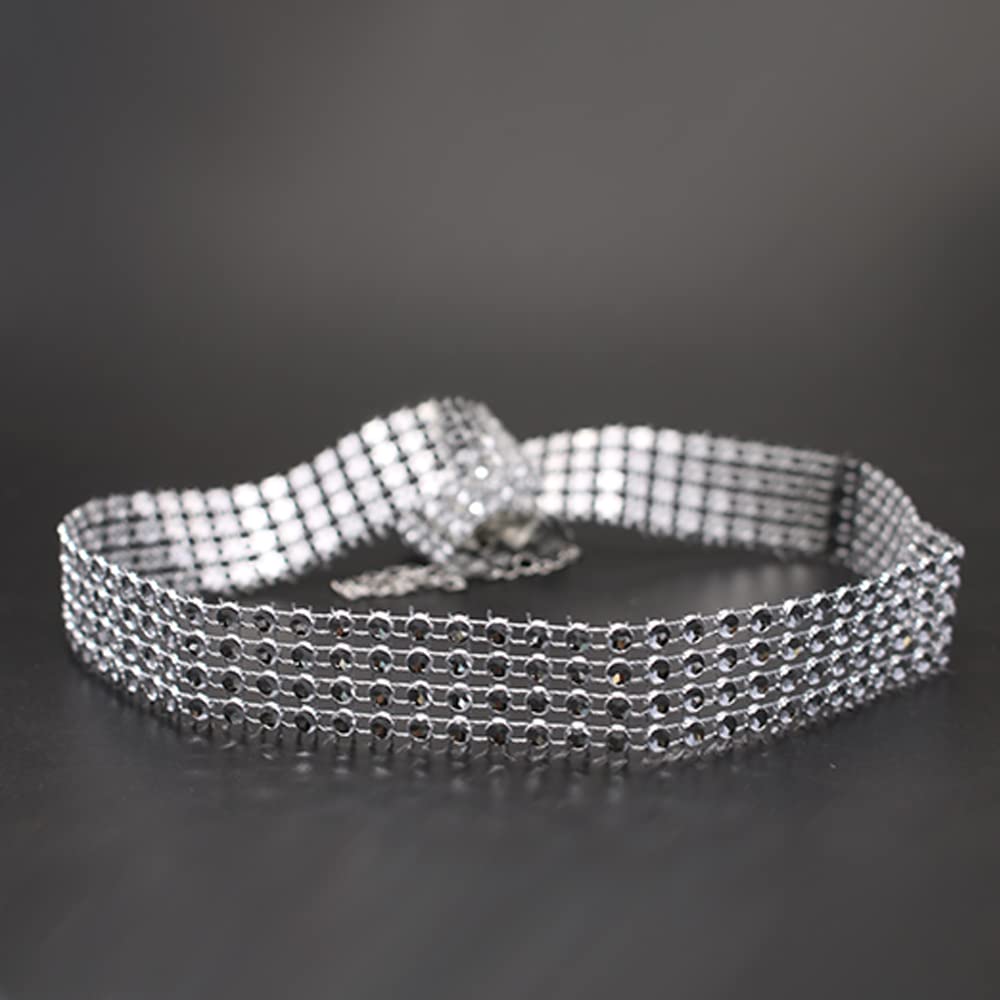 Boho crystal Leg Chain Sparkly Body Chains Thigh Belt Chain Fashion Jewelry Accessories for Women and Girls Silver