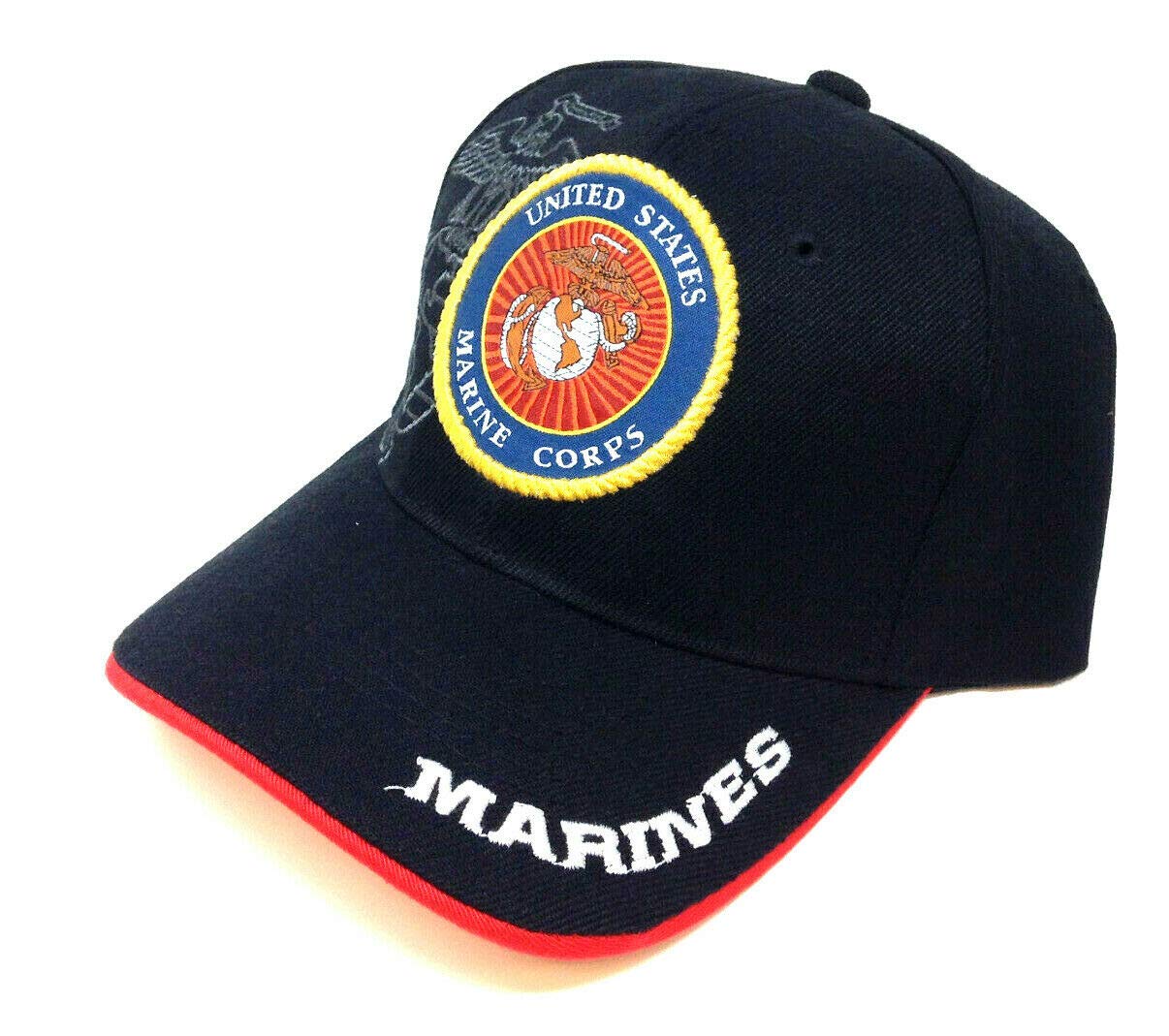 Black Round Logo Marines USMC United States Marine Corps Hat Cap