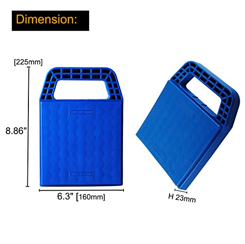 Wadoy Camper RV Stabilizer Jack Pad Leveling Blocks for Trailer Vehicle Auto Car Wheel (4 Pack)