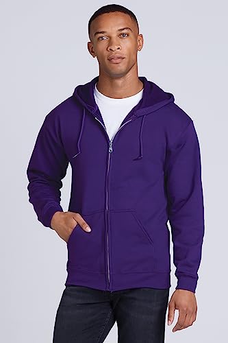 Gildan Heavy Blend Full-Zip Hooded Sweatshirt 20F Dark Chocolate