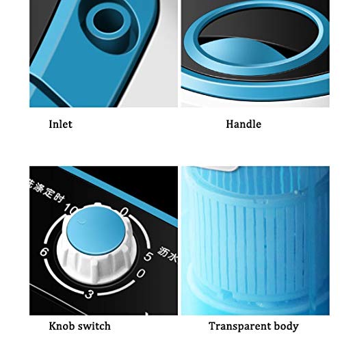 BHVXW Mini Washing Machine Automatic Women Children Clothes Cleaner Dehydrated Mini Tube Wash Single Cylinder Washing Machine (Color : D)