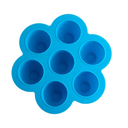 CHuangQi 2pcs Silicone Egg Bites Molds for 5, 6, 8 qt Instant Cooker, Pressure Cooker, Food Storage Container with Lid & Freezer Tray (6.3x5.7x1.4in)