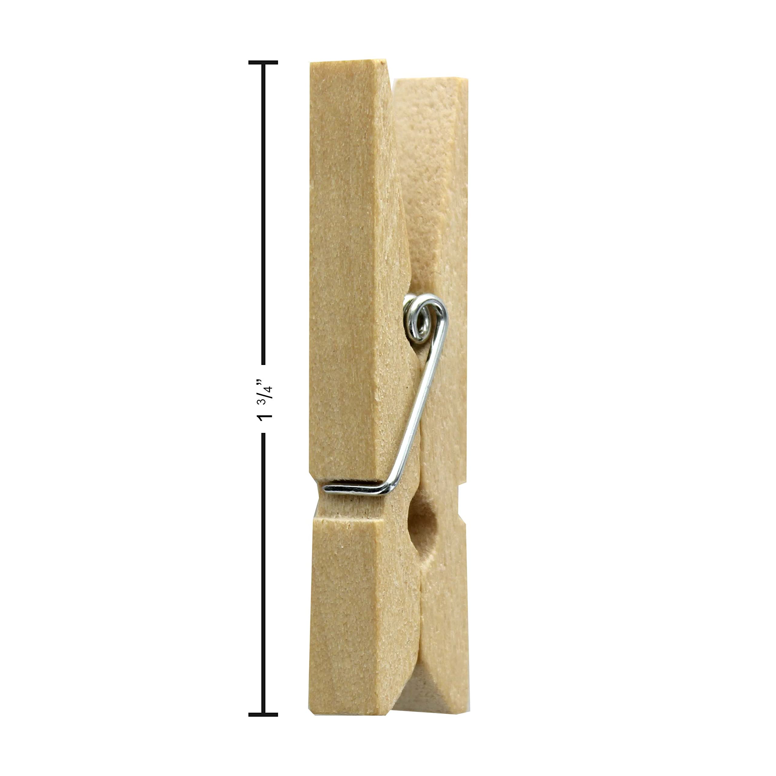 Essentials By Leisure Arts Arts Wood Clothespins Mini Spring 1 3/4" 24pc
