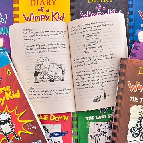 Jeff Kinney Diary of a Wimpy Kid 19 Books Series, Complete Collection 1-19 Books of Boxed Set, Gift Set for Boys Girls (20220205)