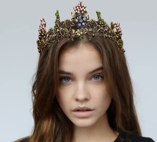 Fairy Crown Tiara - Colourful & Earthy Floral goddess green Woodland Elven Forest Princess Crown