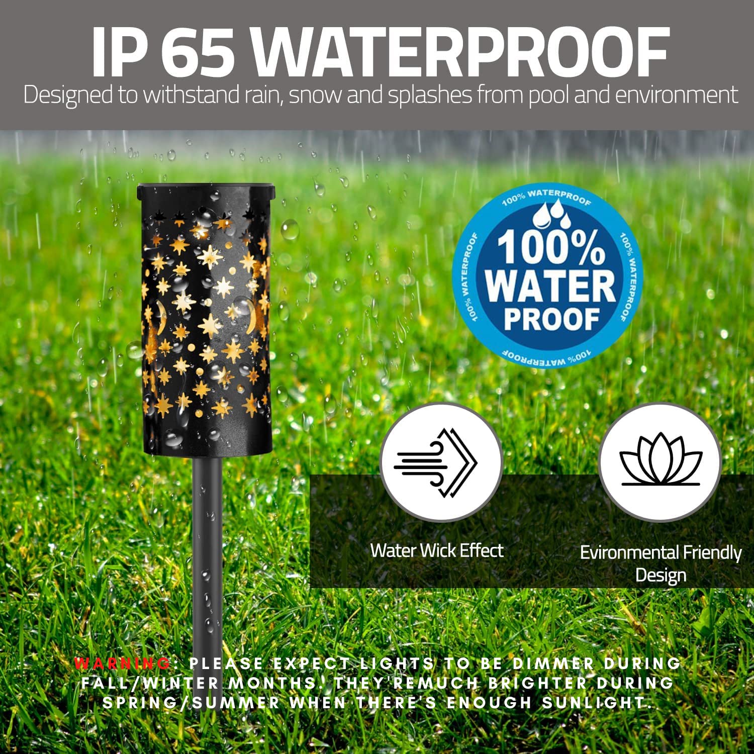 Solar Pathway Lights Outdoor Waterproof | 6 PCs Solar Hanging Lanterns - Garden Decorations Solar Powered Light Outdoor Lantern I Outside Walkway Path Decorative Ornament Bright Lighting Yard