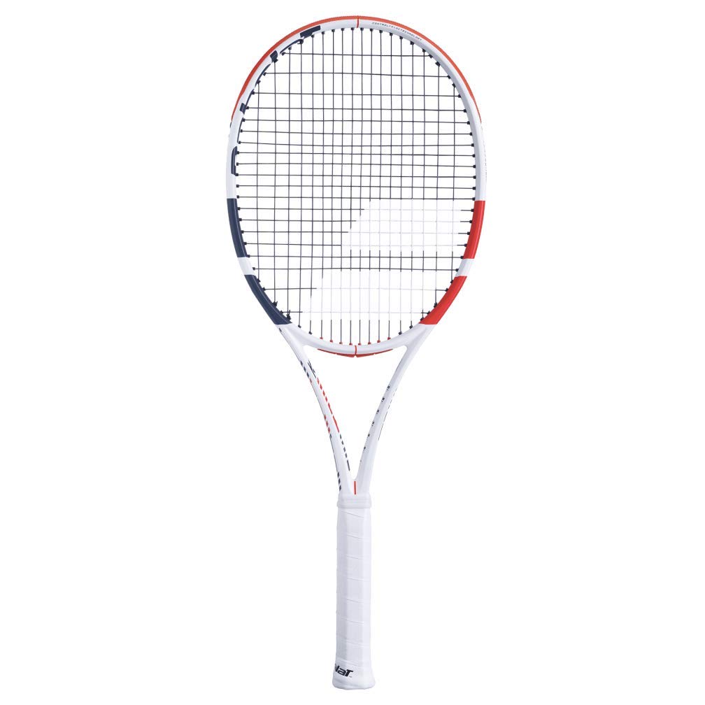 Babolat Pure Strike 18/20 Tennis Racquet Racquet - Strung with 16g White Babolat Syn Gut at Mid-Range Tension (4 3/8" Grip)
