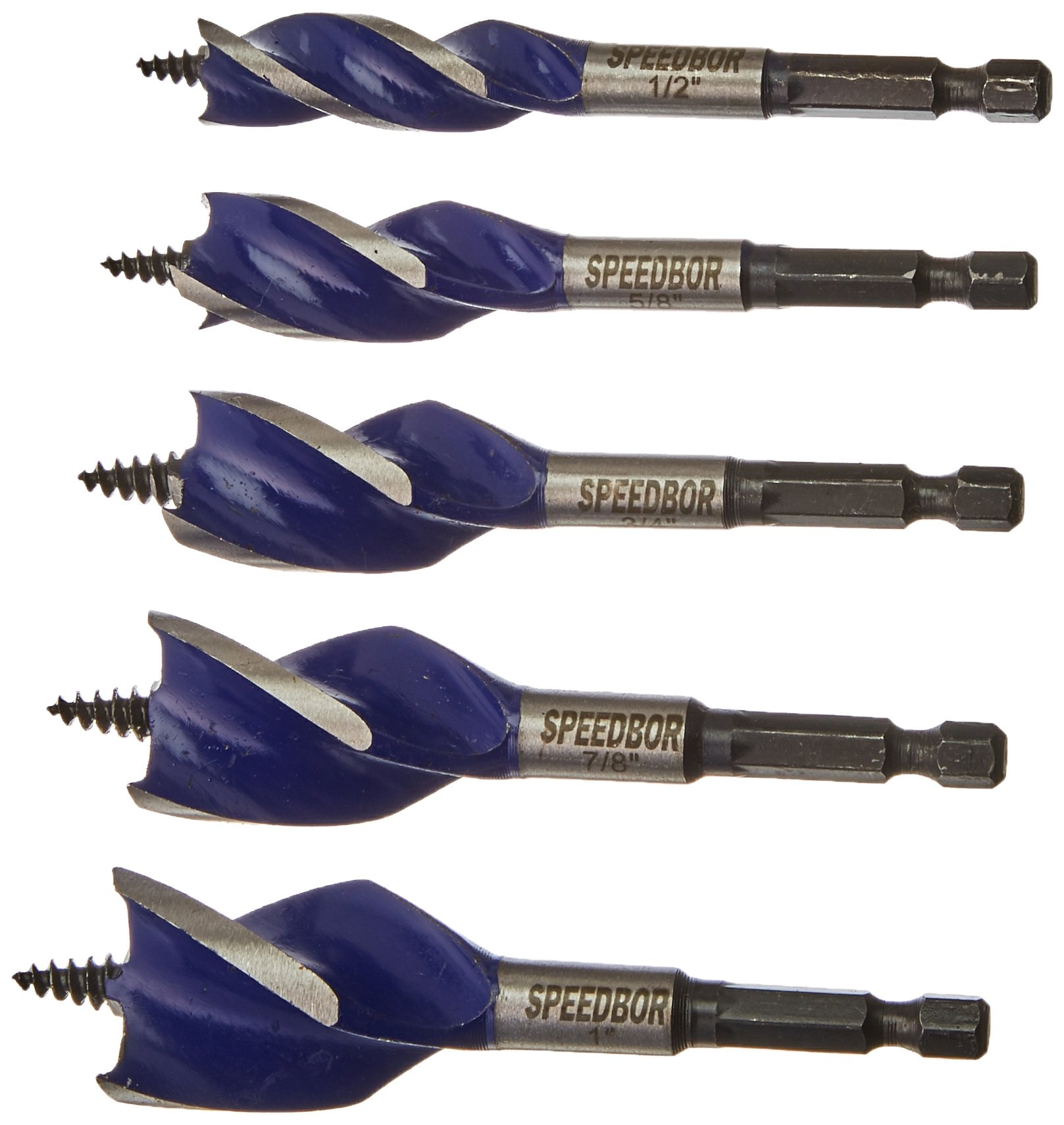 Speedbor 1877240 Irwin Tools Max Wood Drilling Bits, 4-Inch, 5-Piece